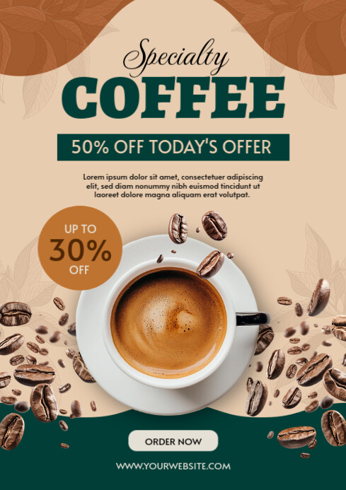 Plantilla de Specialty Coffee Menu Poster Template | PosterMyWall