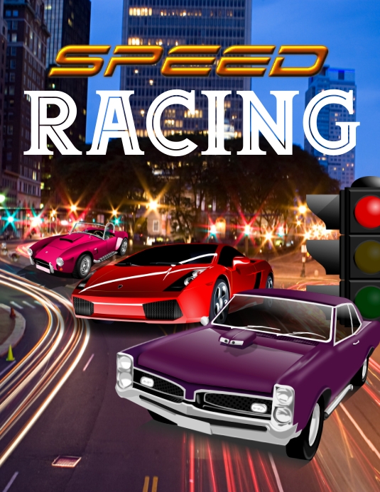 Speed racing flyer design Template | PosterMyWall