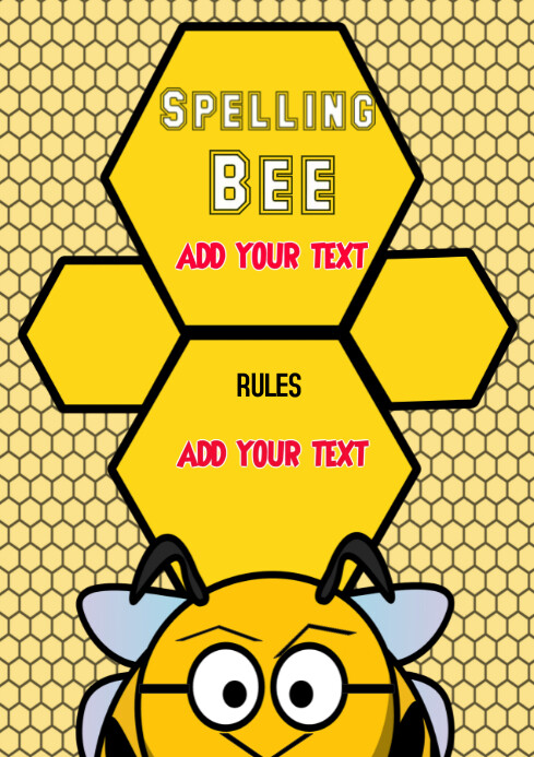 Spelling Bee, Blank School Template Paster Flyer | PosterMyWall