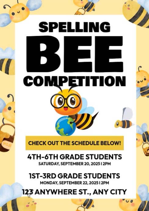 Spelling Bee Competition Template | PosterMyWall