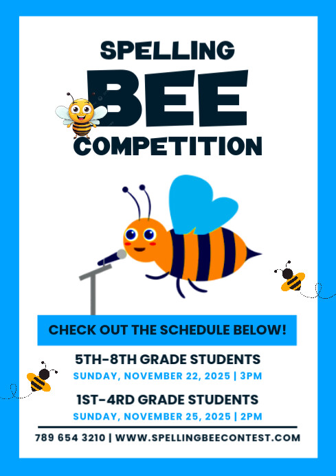 Spelling Bee Competition Template | PosterMyWall