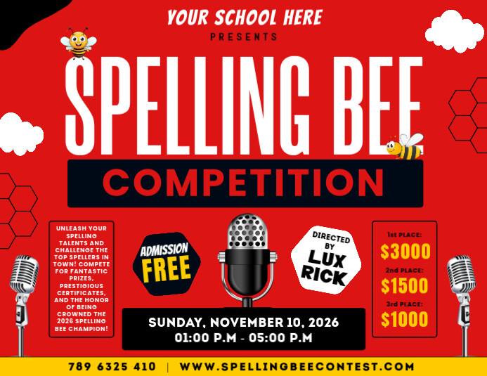 Spelling Bee Competition Template | PosterMyWall
