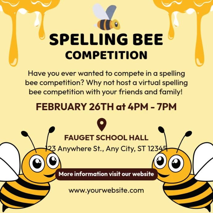Spelling Bee Competition Template | PosterMyWall