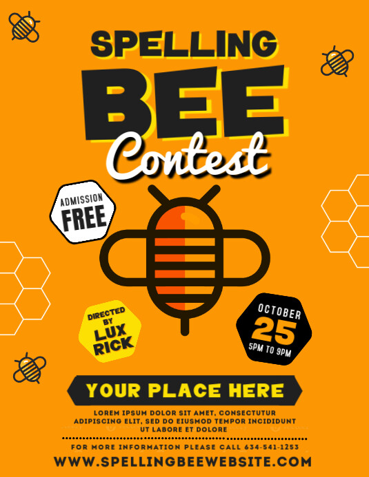 Spelling Bee Contest Template | PosterMyWall