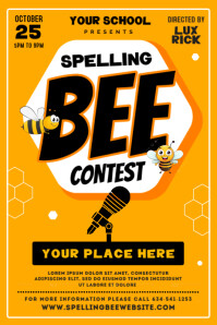 Spelling bee competition poster, flyer, instagram ad post design ...