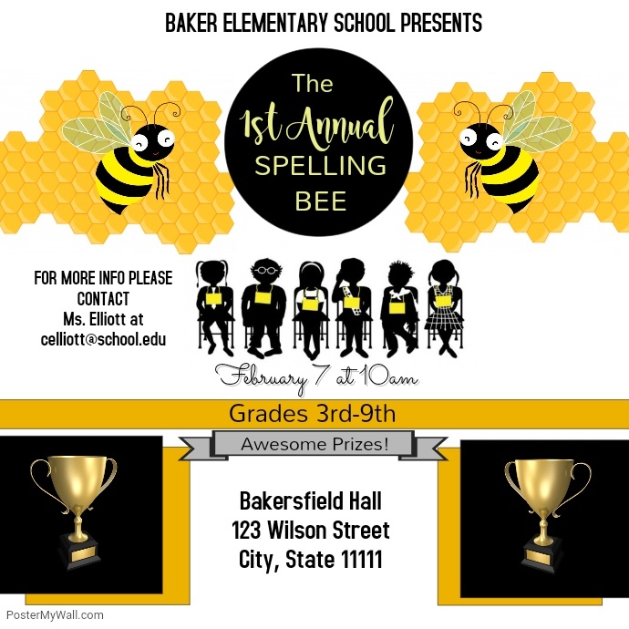 Copy of Spelling Bee Event Instagram | PosterMyWall