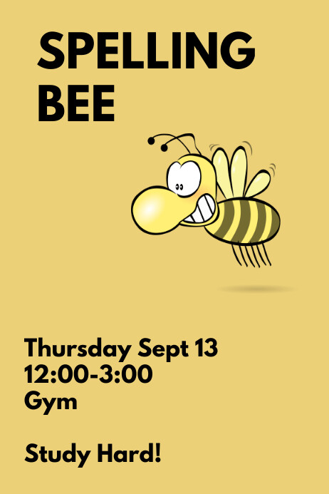 Spelling Bee Template | PosterMyWall