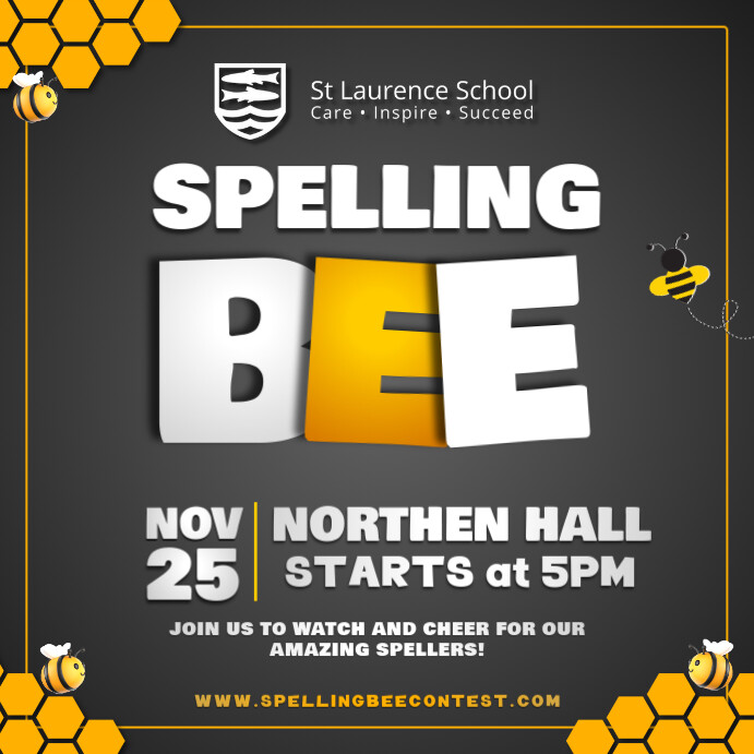 Spelling Bee Instagram Post Templat | PosterMyWall