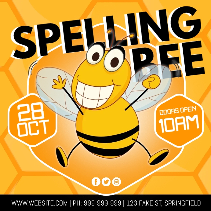 Spelling Bee Poster Template | PosterMyWall