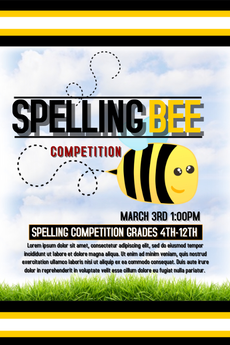 Spelling Bee Template | PosterMyWall