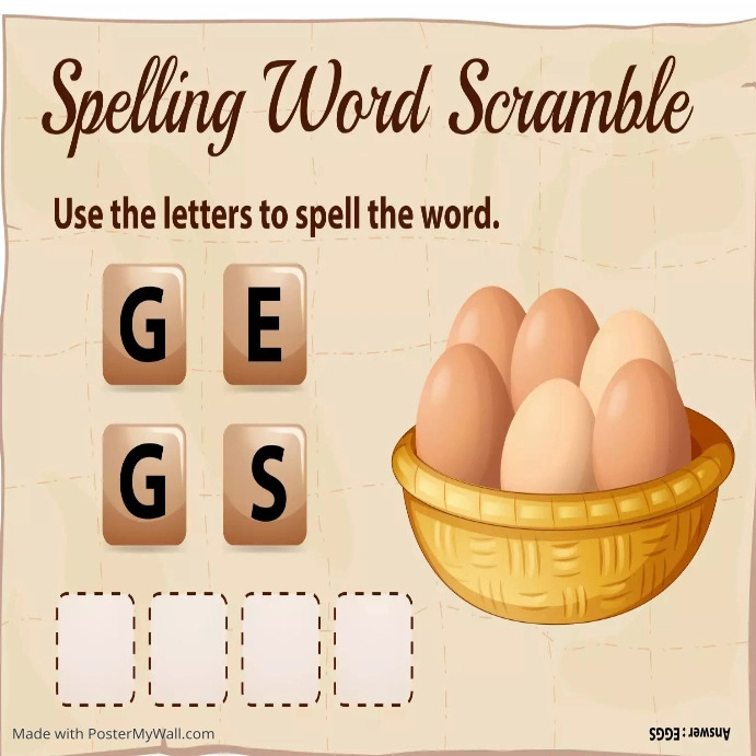 Free Word Scramble Spelling Bees