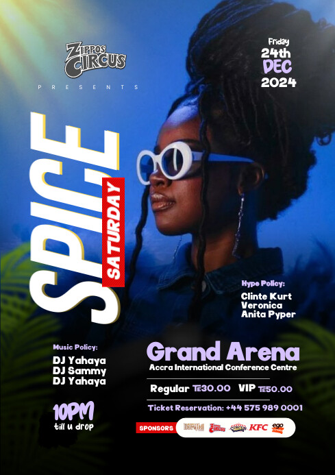 Spice Saturday Party Poster Template | PosterMyWall