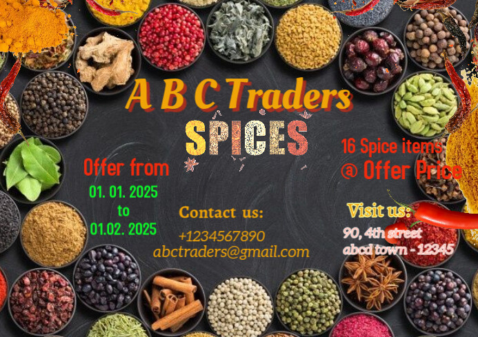 spices 2025 3 Template | PosterMyWall