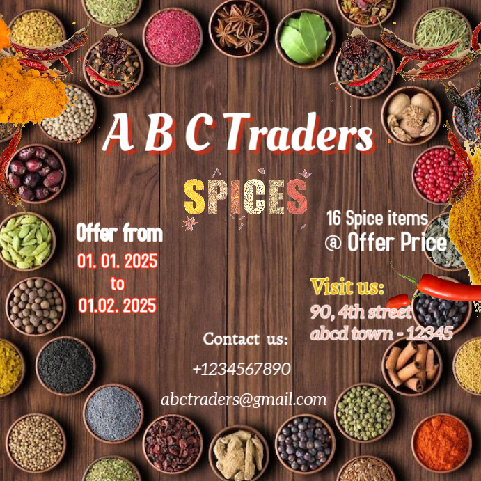 spices 2025 3A Template | PosterMyWall
