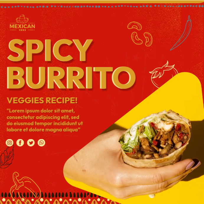 Copy of Spicy Burrito Ads | PosterMyWall