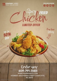 Spicy Chicken Menu Template | PosterMyWall