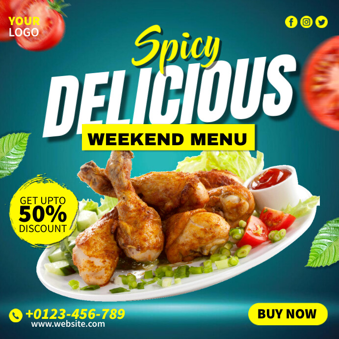 Copy of Spicy Chicken Ads | PosterMyWall