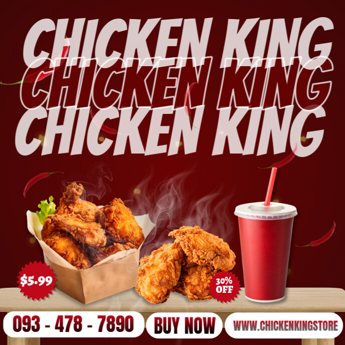 Spicy Chicken Flyer/Ads Template | PosterMyWall