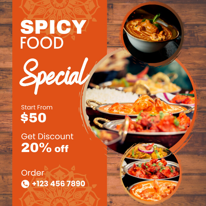 Spicy Food Template | PosterMyWall