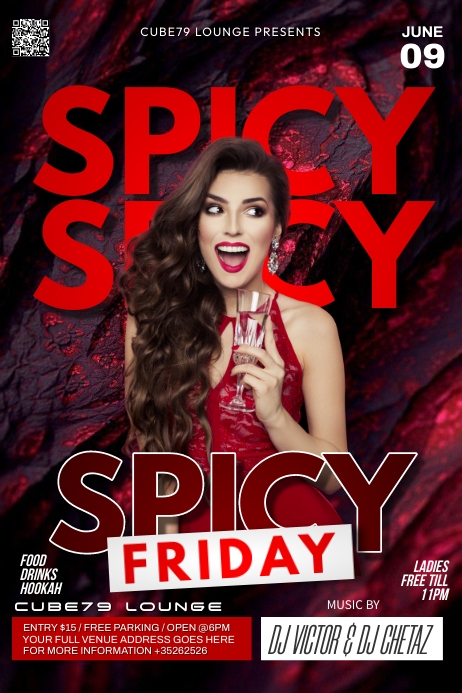 Plantilla de SPICY FRIDAY | PosterMyWall