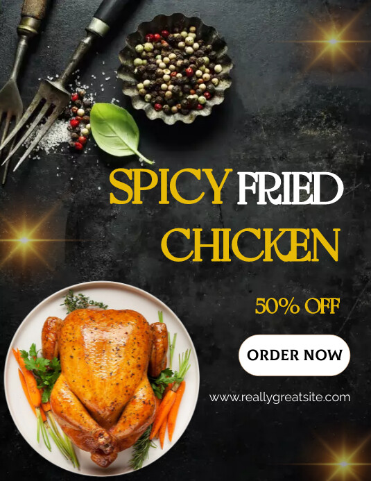 Spicy Fried Chicken Design Template | PosterMyWall