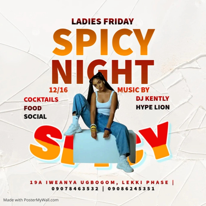 Spicy Night Template | PosterMyWall