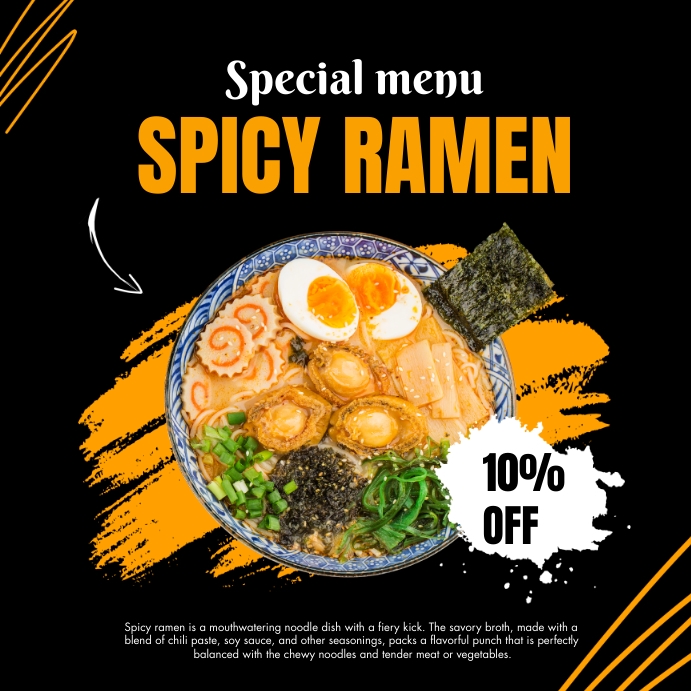 SPICY RAMEN RESTAURANT FLYERS Template | PosterMyWall