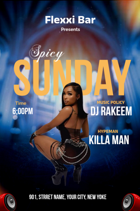 spicy sunday spicy sunday club Template | PosterMyWall