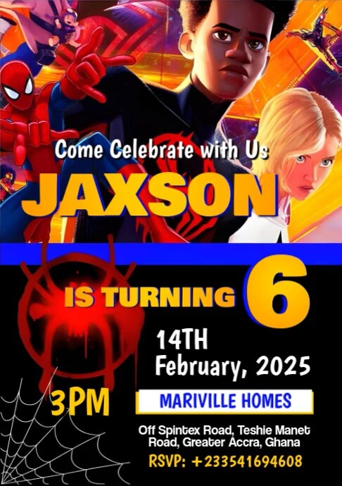 Spider-Man Birthday Invitation Template | PosterMyWall