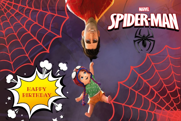 SPIDER MAN BIRTHDAY POSTER Templat | PosterMyWall