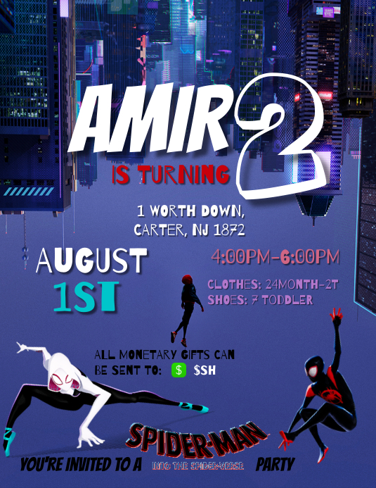 Spider Man Invite Template | PosterMyWall