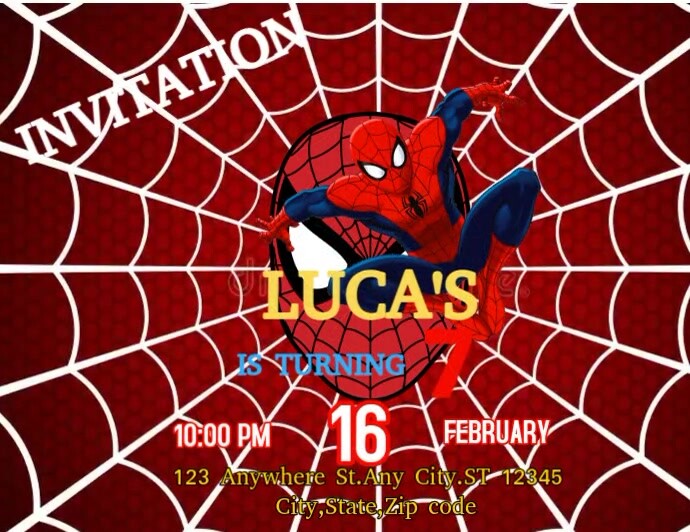 Spiderman | Birthday Invitation Template | PosterMyWall