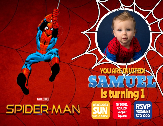 Spiderman Template | PosterMyWall