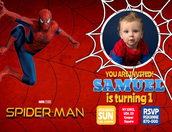 Spiderman Template | PosterMyWall