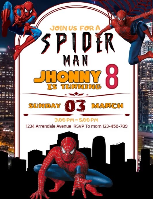 Spiderman Party Template | PosterMyWall