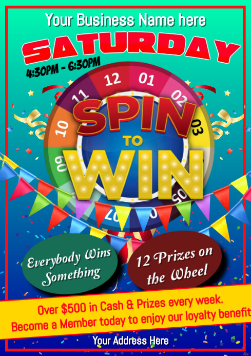 Copy of spin to win | PosterMyWall