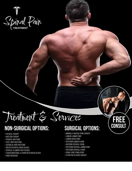 Spinal Pain Template | PosterMyWall