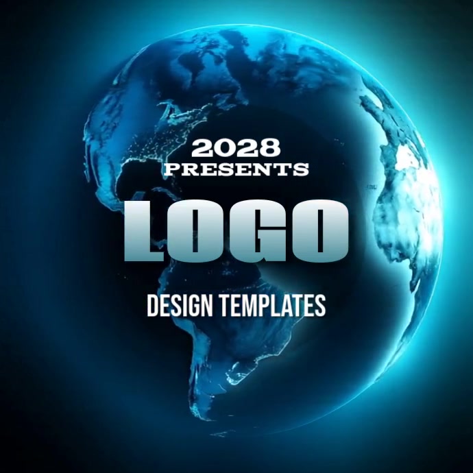 Copia de Spinning Earth Globe Logo Design Template | PosterMyWall