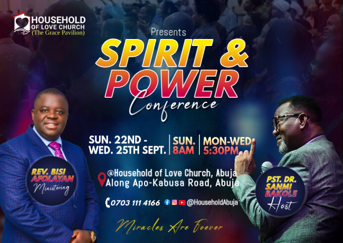 Spirit and power conference Template | PosterMyWall