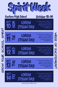 College Spirit Week Ads Template | PosterMyWall