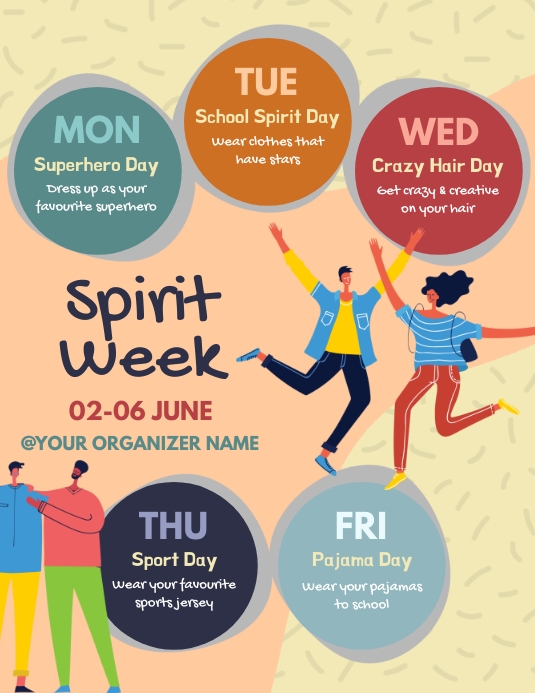 Spirit Week Flyer Template | PosterMyWall