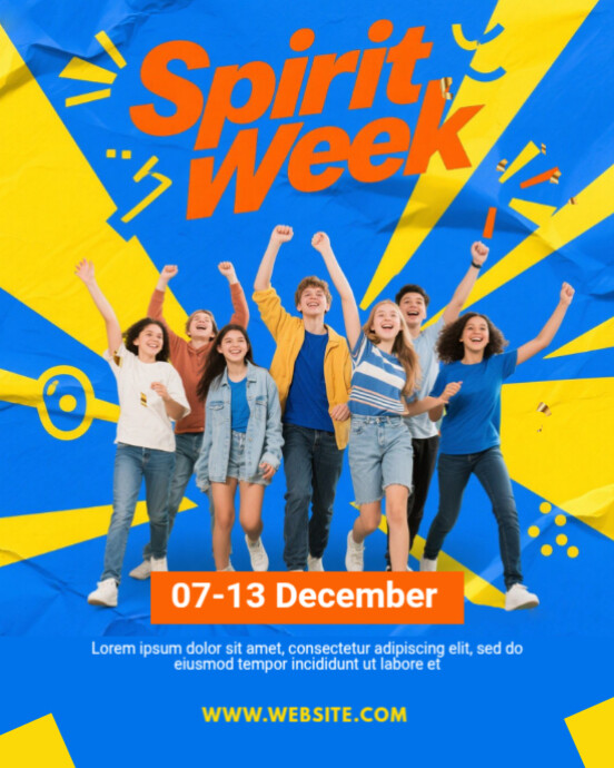 spirit week party banner Template | PosterMyWall