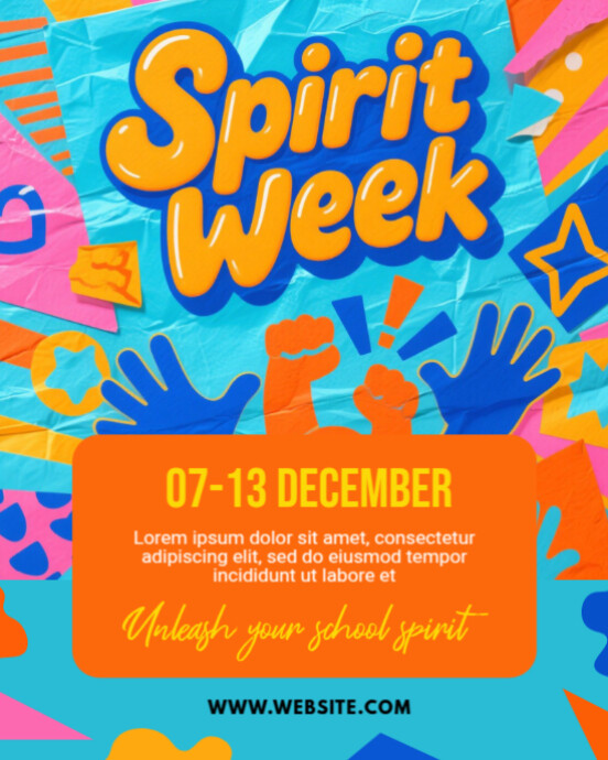 Spirit week pary event Template | PosterMyWall