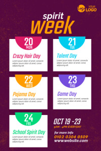 Spirit Week Poster Template | PosterMyWall