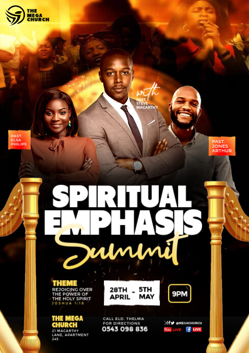 Copy of Spiritual Emphasis Church Event Flyer Design A4 | PosterMyWall