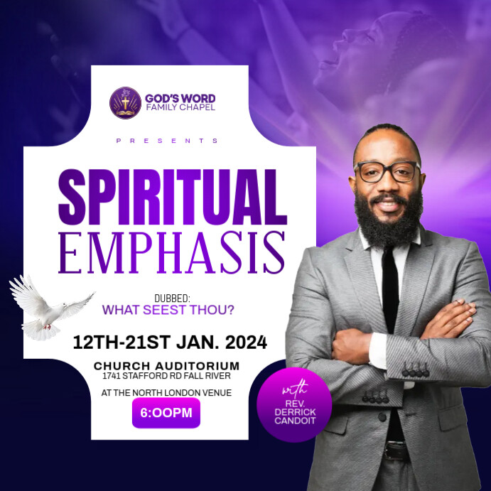 spiritual emphasis church flyer Template | PosterMyWall