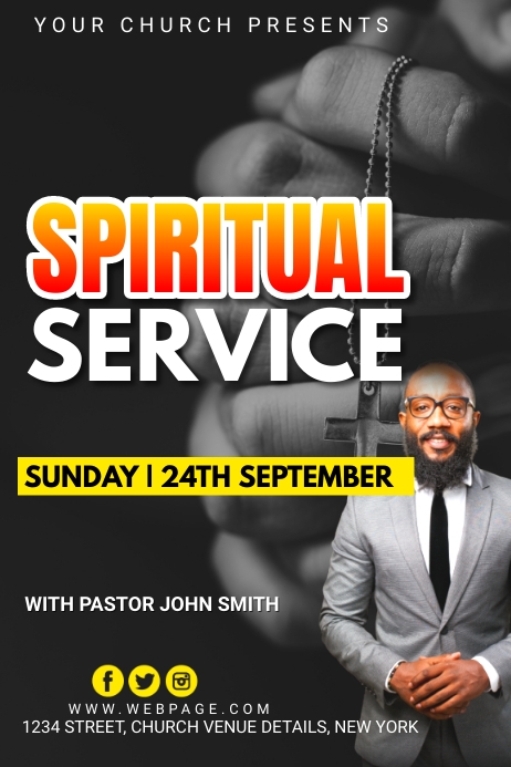 Copy of spiritual service, church, prayers, events | PosterMyWall