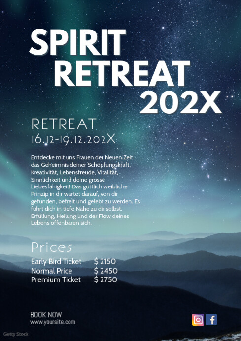 Spiritual Soul Power Retreat Seminar Event Ad Template | PosterMyWall