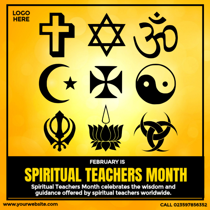 Spiritual Teachers Month Template | PosterMyWall