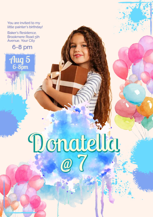 Copy of Splash Paint Birthday | PosterMyWall